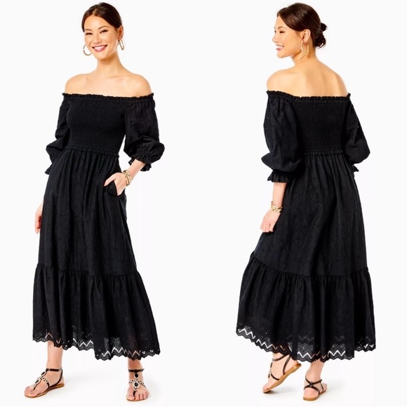 Lilly Pulitzer | Dresses | Lilly Pulitzer Arlynn Off The Shoulder ...